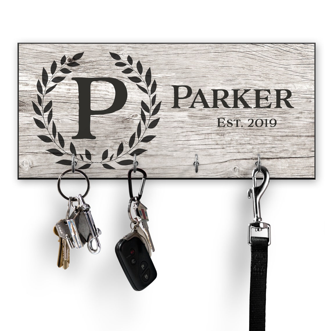 Personalized Rustic Key Holder for Wall Modern Farmhouse Wall - Etsy