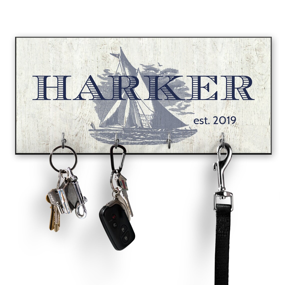 Personalized Key Holder for Wall Nautical Entryway Decor - Etsy