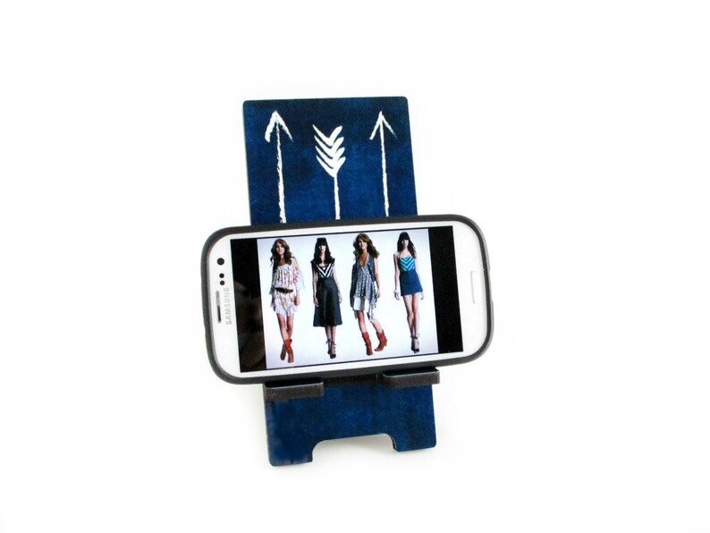 Boho Chic Cell Phone Holder Indigo Blue with Tribal Arrows | Etsy