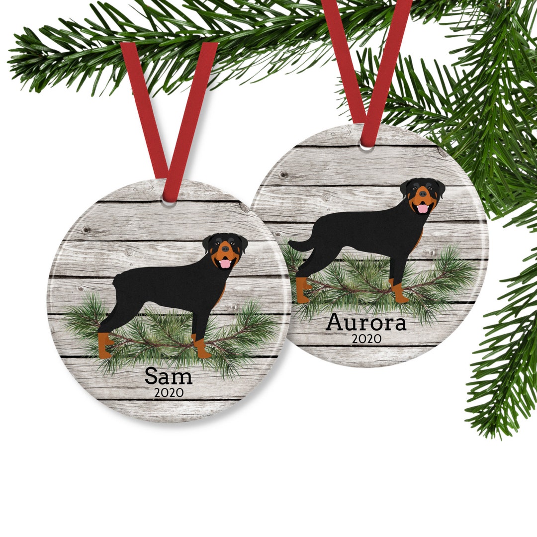 Personalized Rottweiler Christmas Ornament, Rottie Memorial Gift - Etsy