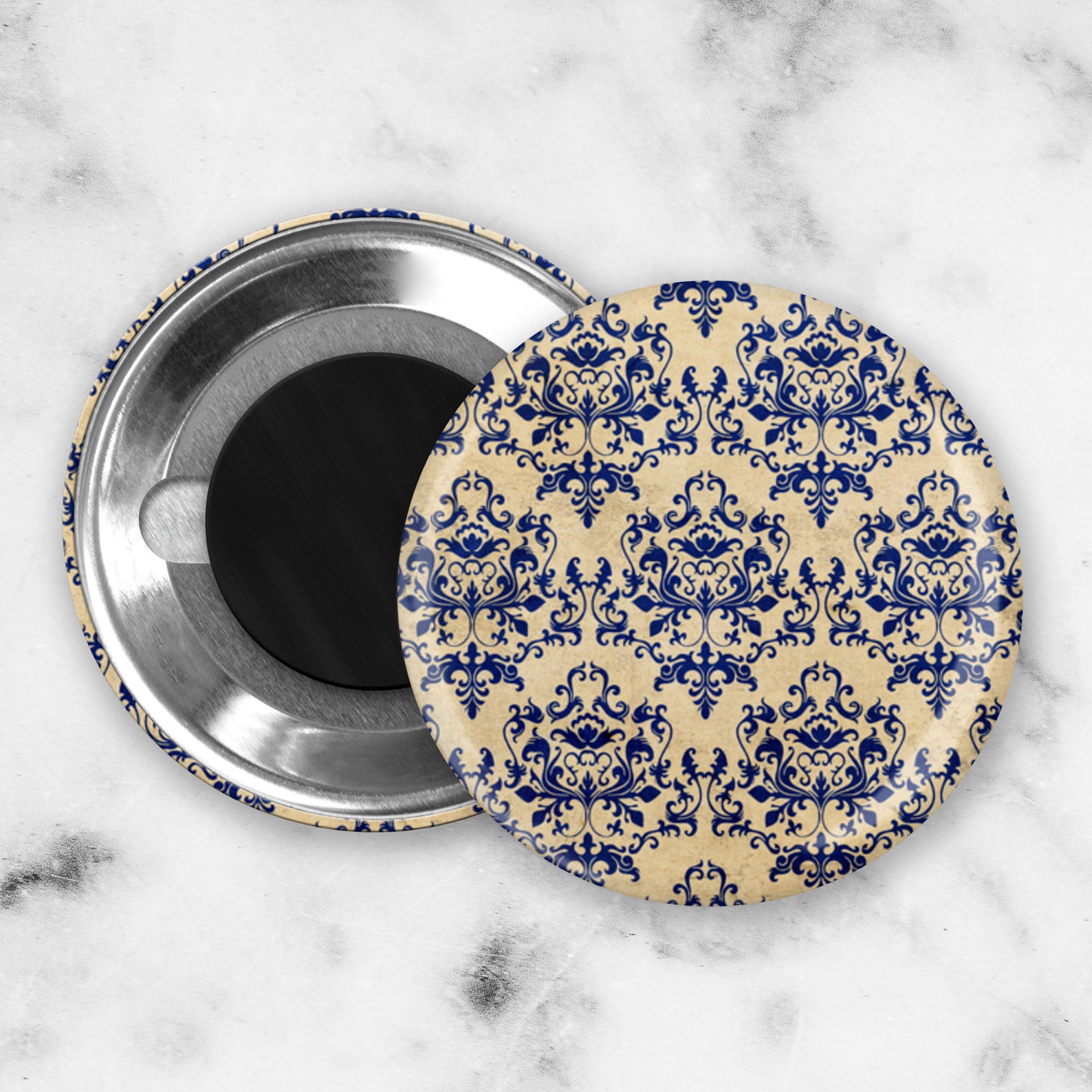 Blue Refrigerator Magnets, Boho Kitchen Decor - Etsy