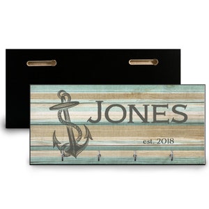 Nautical Key Holder for Wall, Personalized - Etsy