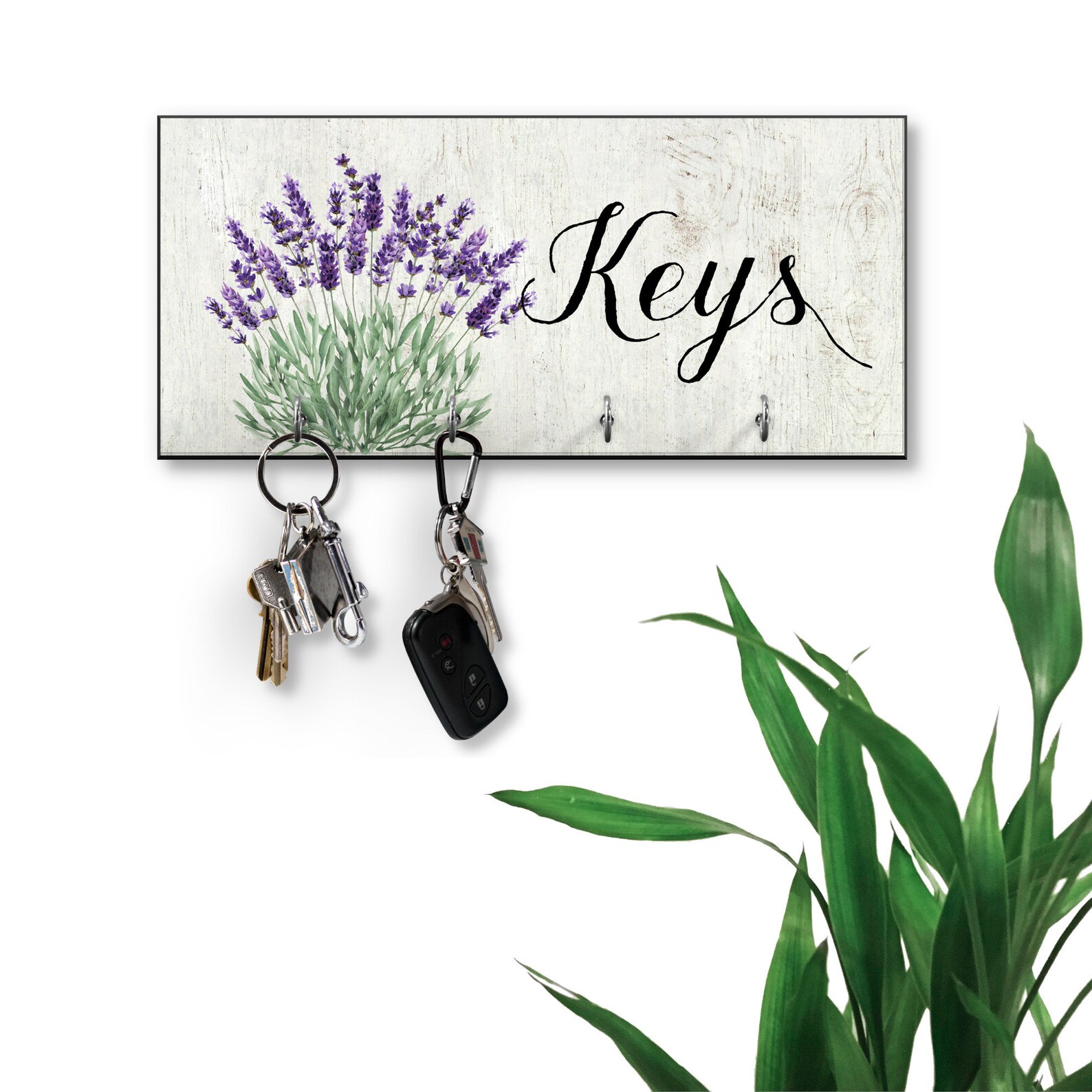 Modern Farmhouse Key Holder for Wall Floral Entryway Decor - Etsy