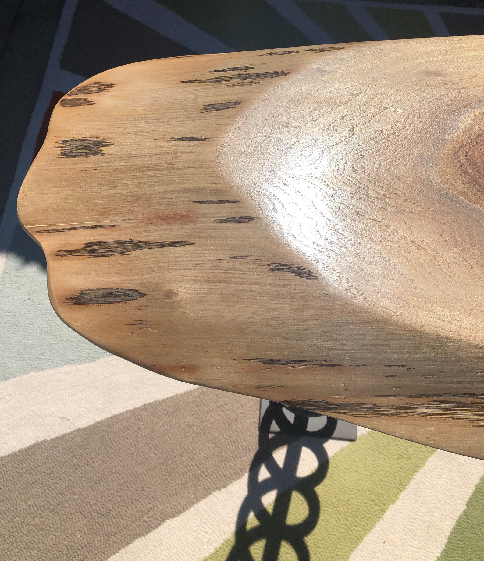 Live Edge Surfboard Console Table With Spring Legs - Etsy