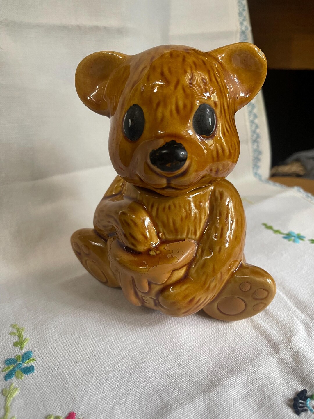 Vintage Lidded Honey Pot Bear Shaped Ceramic Pottery Made in Taiwan - Etsy