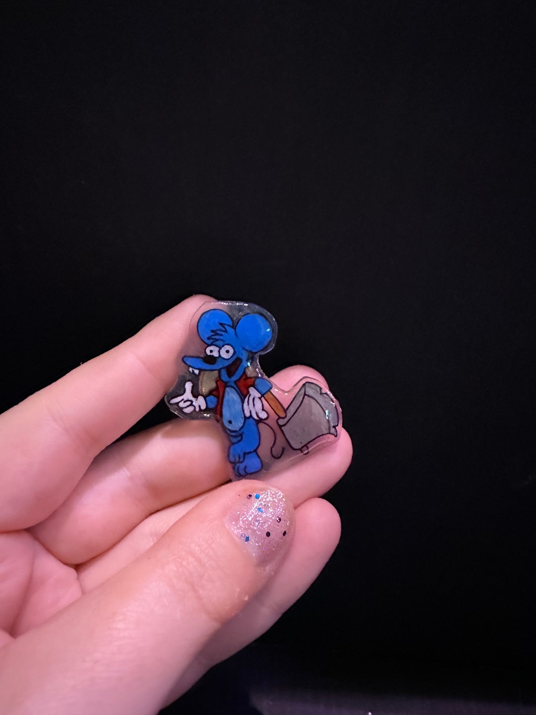 Itchy From Itchy and Scratchy the Simpsons Hand Drawn Shrink Plastic ...
