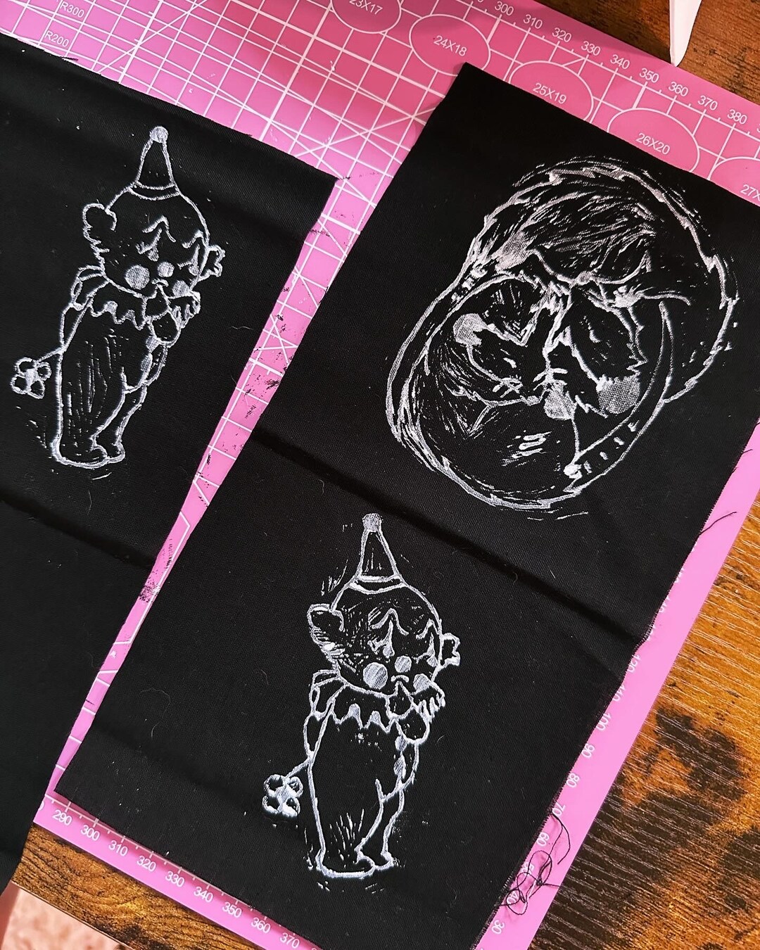 DIY Punk Cute Handprinted Kewpie Clown Sew on Patch - Etsy