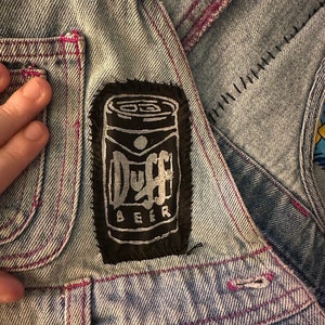 DIY Punk the Simpsons Duff Beer Sew on Patch - Etsy