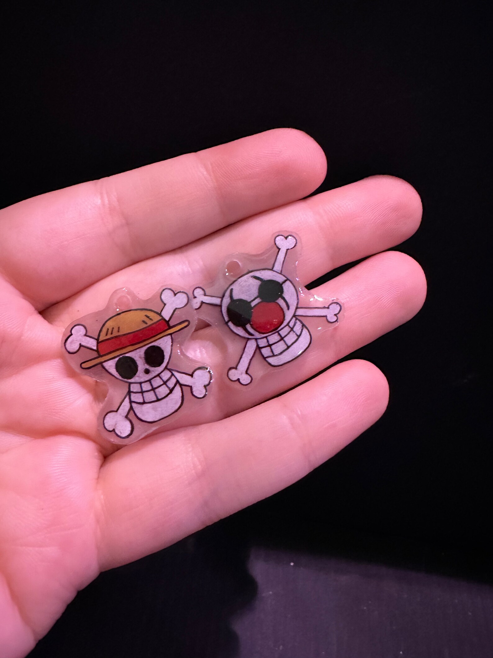 Jolly Rodgers Pirate Flag Anime Hand Drawn Pendant Charm Trinket Fan ...