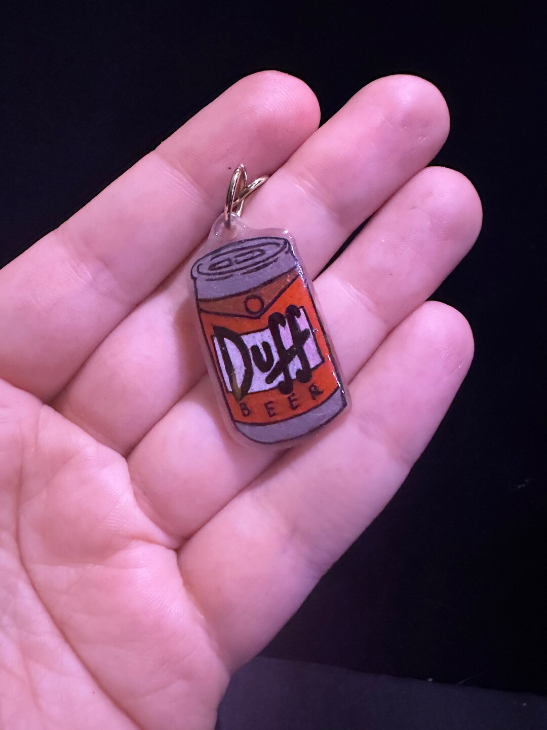 Duff Beer Simpsons Pendant Handmade Keychain Charm Diy - Etsy