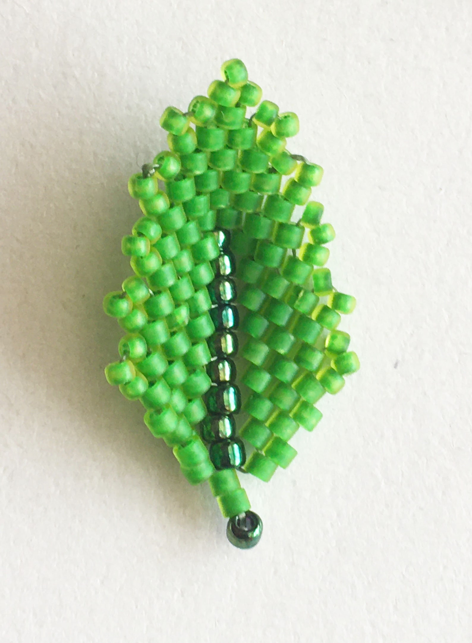 Seed Bead Pattern, Delica Bead, Diagonal Peyote Leaf Tutorial, Beaded ...