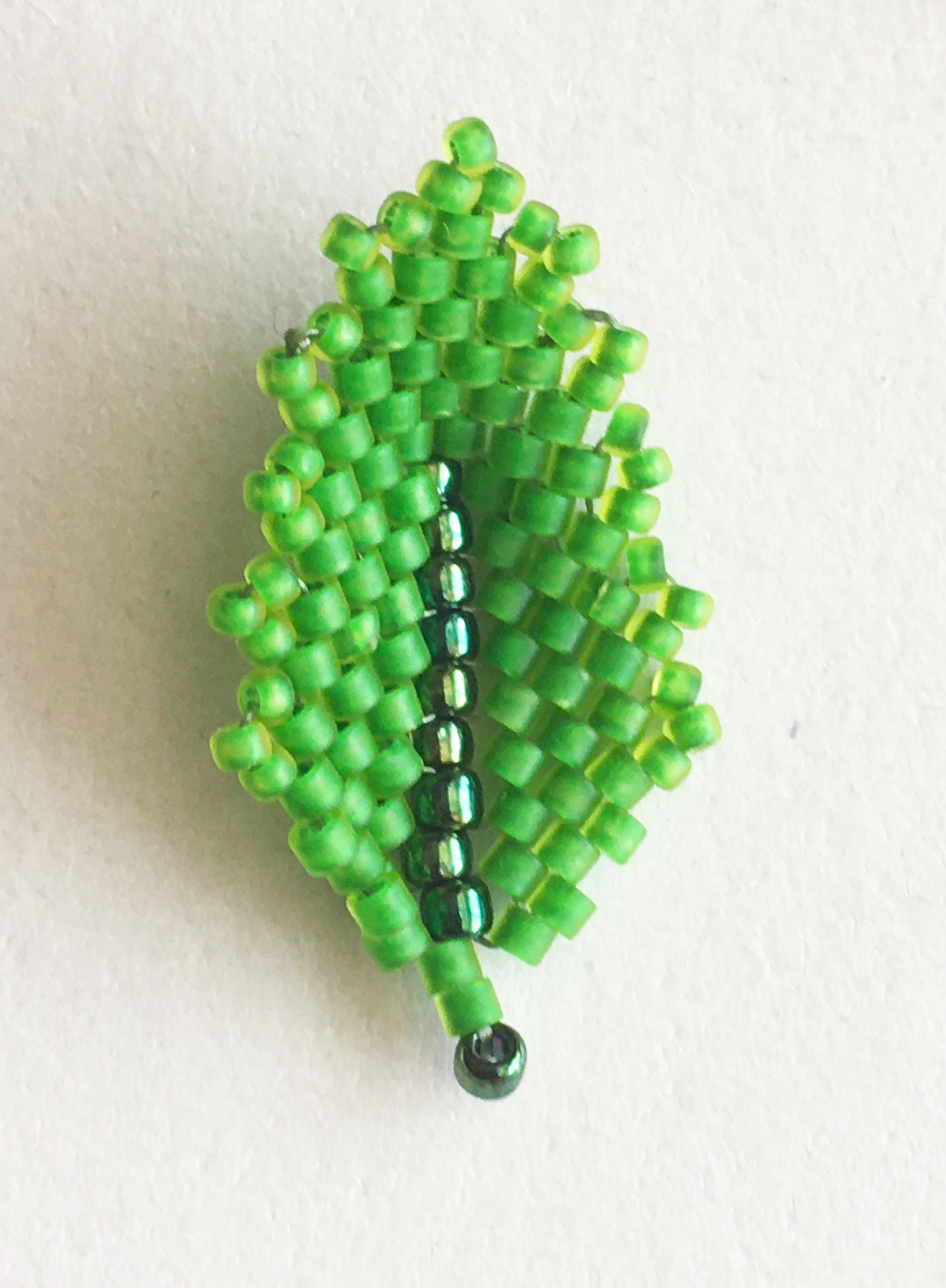 Seed Bead Pattern, Delica Bead, Diagonal Peyote Leaf Tutorial, Beaded ...