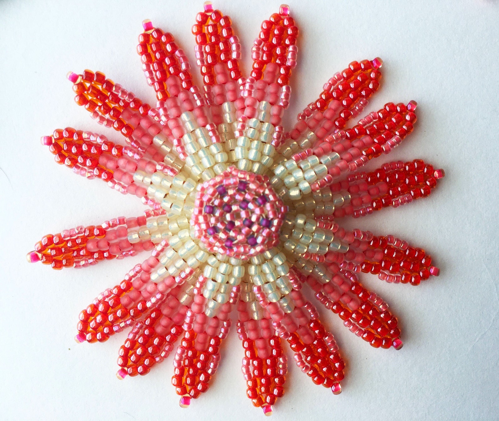 Seed Bead Pattern, Tutorial, Beaded Flowers, Pattern, Peyote Stitch ...