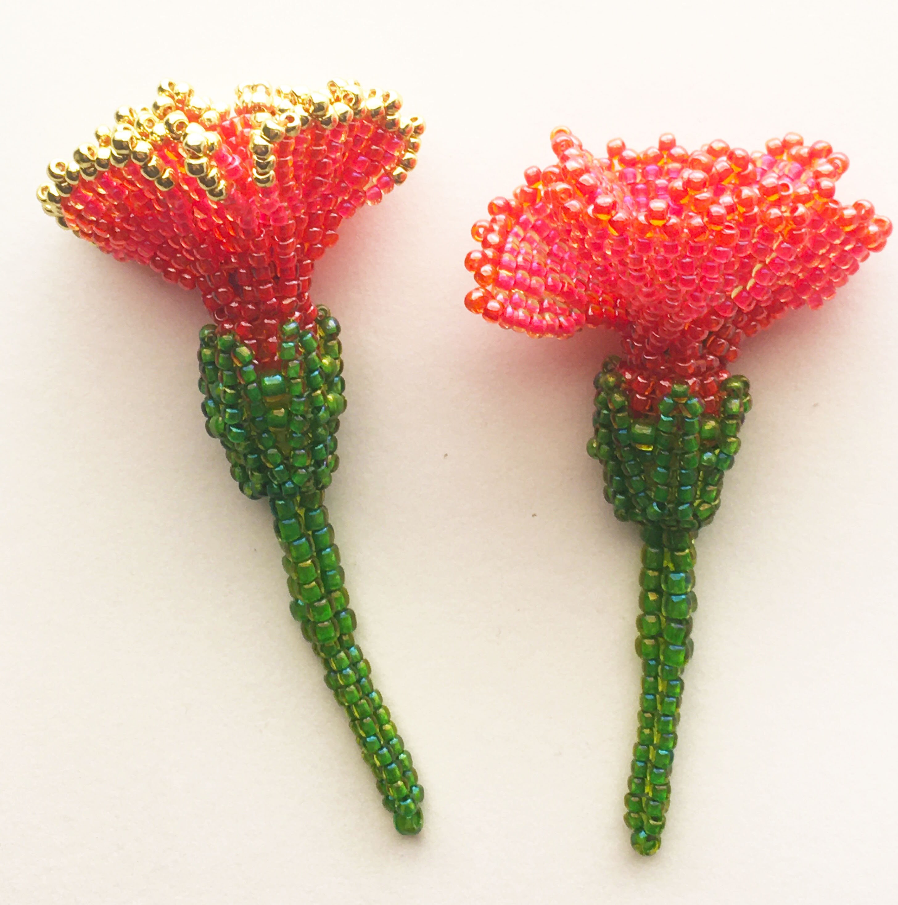 Seed Bead Pattern, Beaded Flower, Carnation Tutorial - Etsy