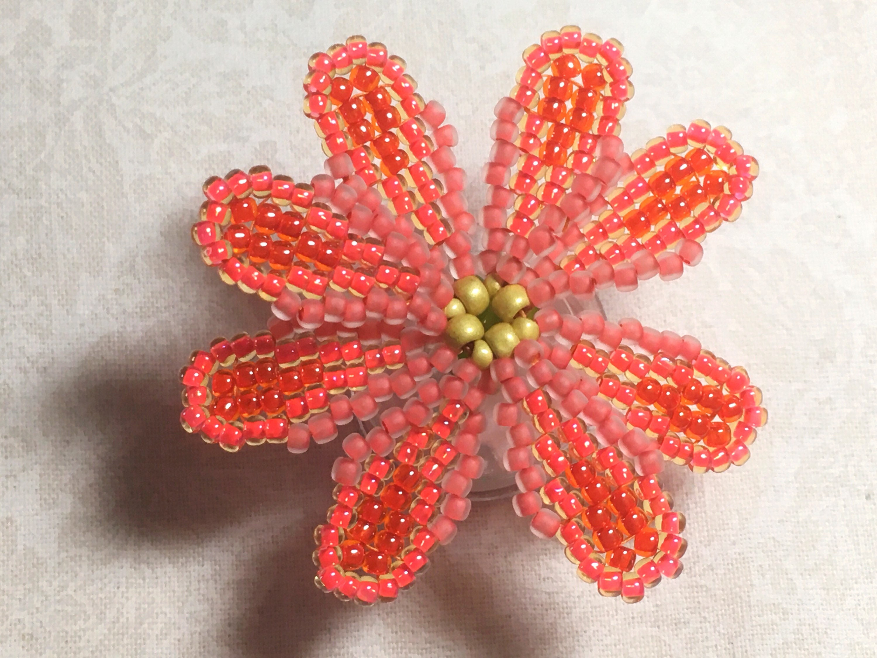 Seed Bead Pattern, Beaded Flower, Cosmos Flower Pendant TUTORIAL Only ...
