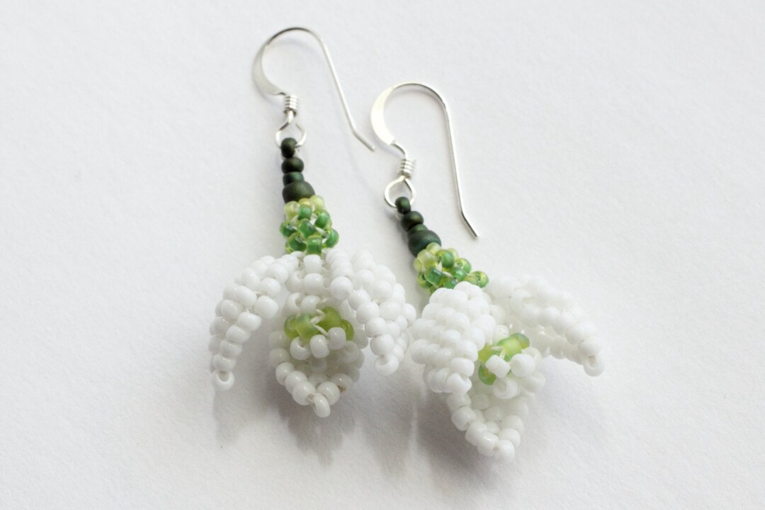 Seed Bead Pattern, Beaded Flower, Snowdrop - Etsy