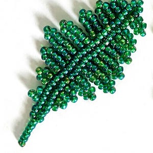 Tutorial for Seed Bead Leaf - Etsy