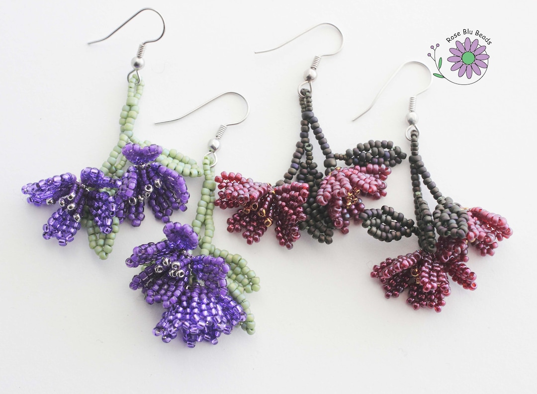 Seed Bead Pattern, Beadwork Tutorial, Bead Pattern, Flower Blossoms ...