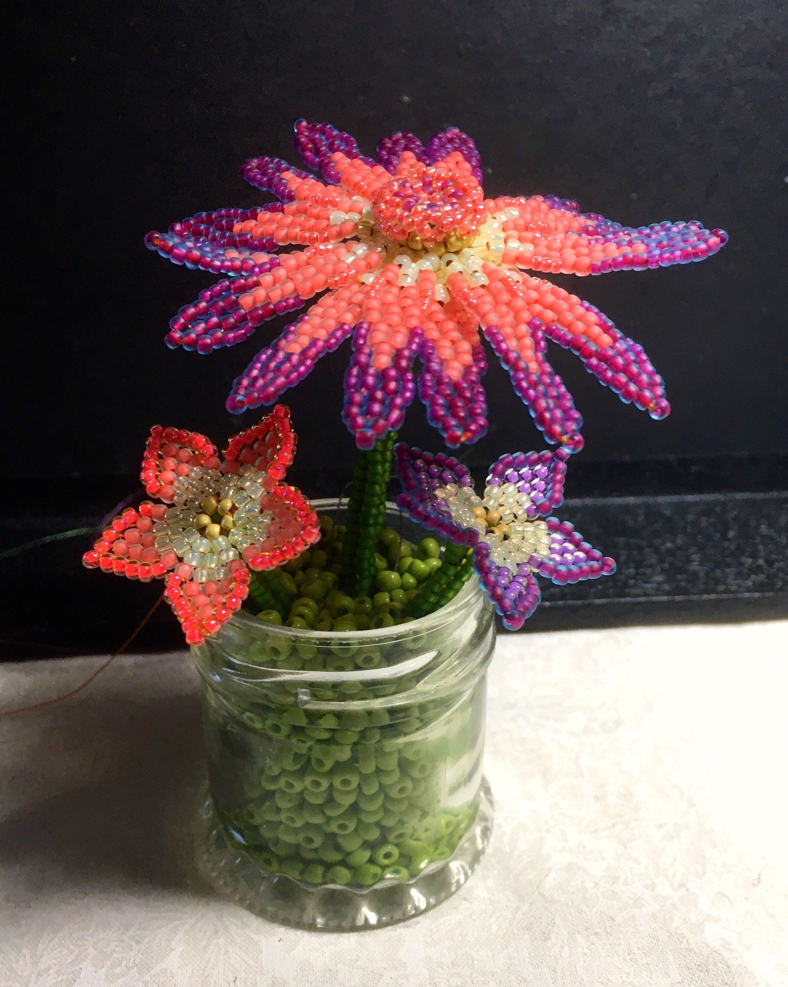 Seed Bead Pattern, Tutorial, Beaded Flowers, Pattern, Peyote Stitch ...