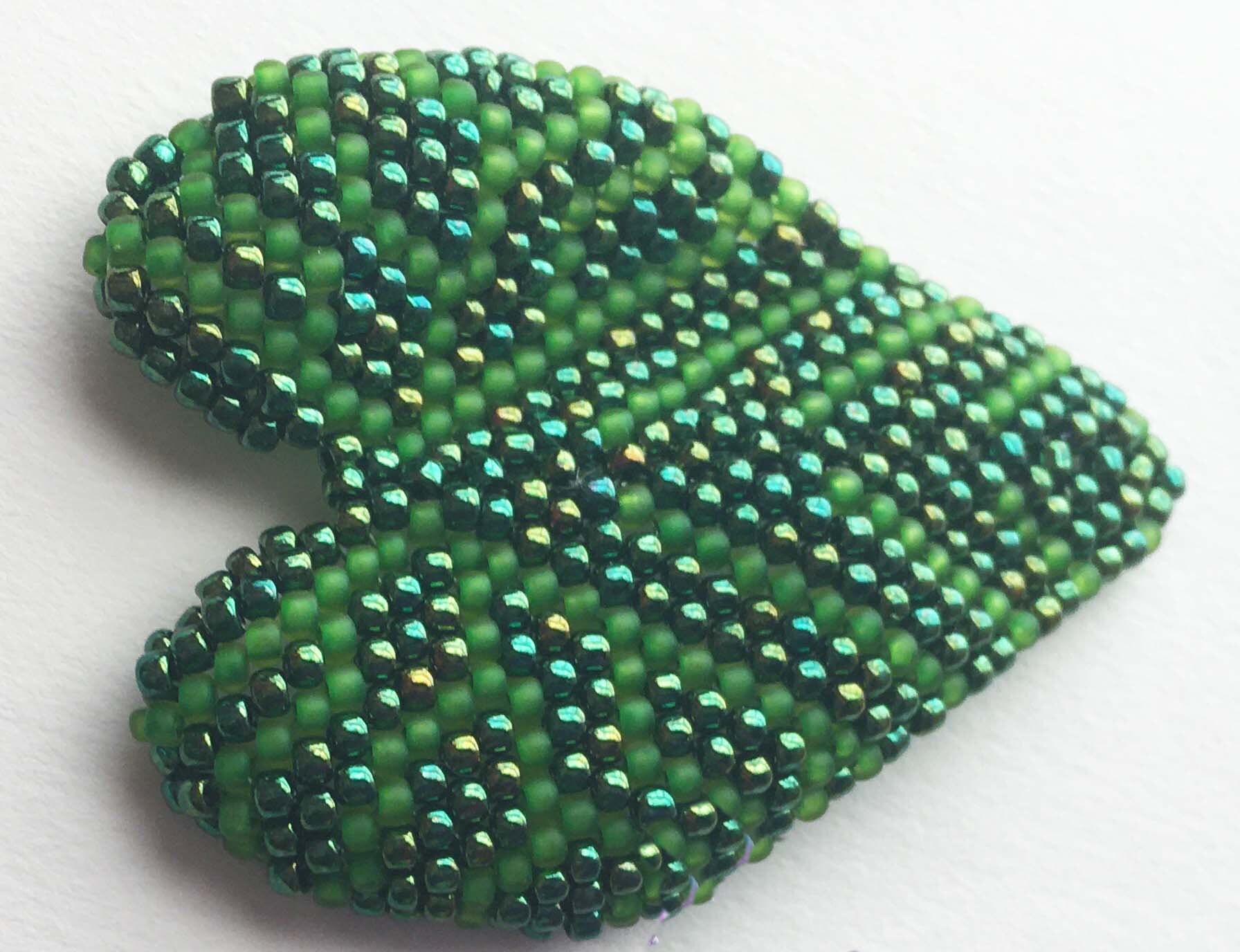 Seed Bead Pattern, Beadweaving Tutorial. Bead Work Design, Heart Shaped ...