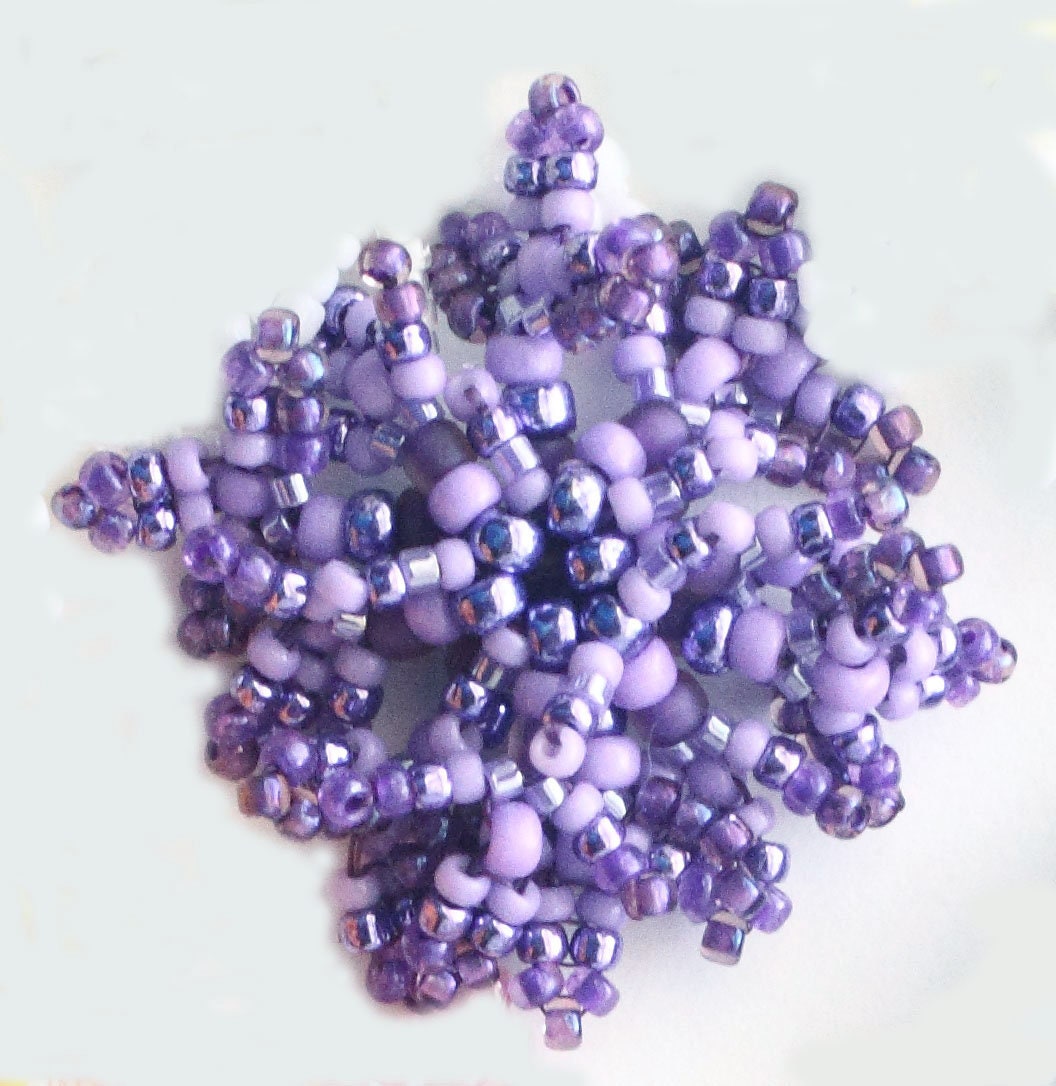 Seed Bead Pattern, Beaded Flower, Flower Tutorial, Bachelor's Button ...