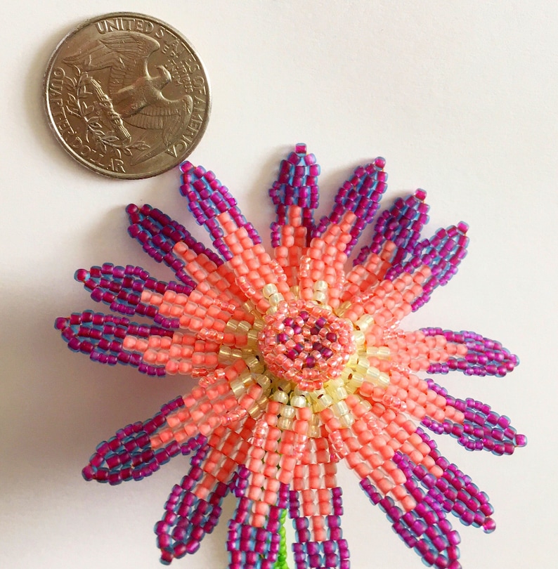 Seed Bead Pattern Tutorial Beaded Flowers Pattern Peyote - Etsy