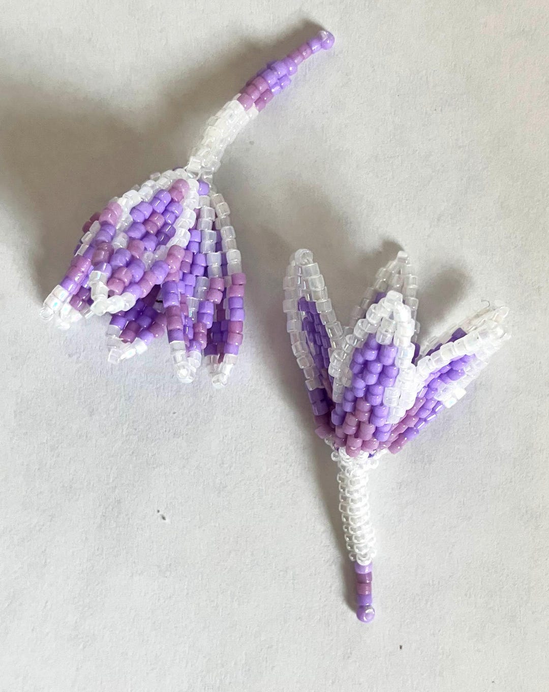 Seed Bead Pattern, Tutorial for Beaded Flower, Hosta Flower, Bead ...