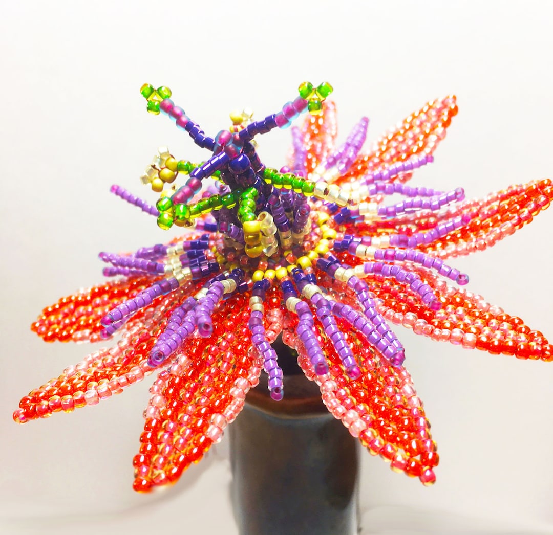 Seed Bead Pattern, Beaded Flower, Bead Design, Tutorial Beaded ...