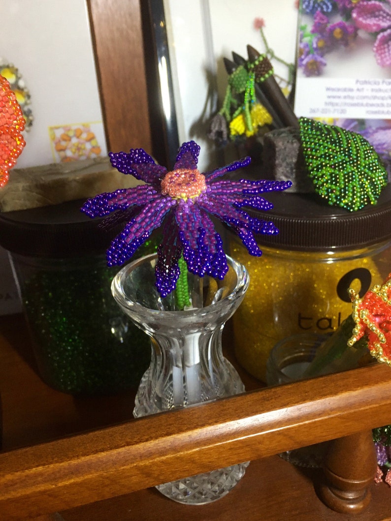 Seed Bead Pattern, Tutorial, Beaded Flowers, Pattern, Peyote Stitch ...