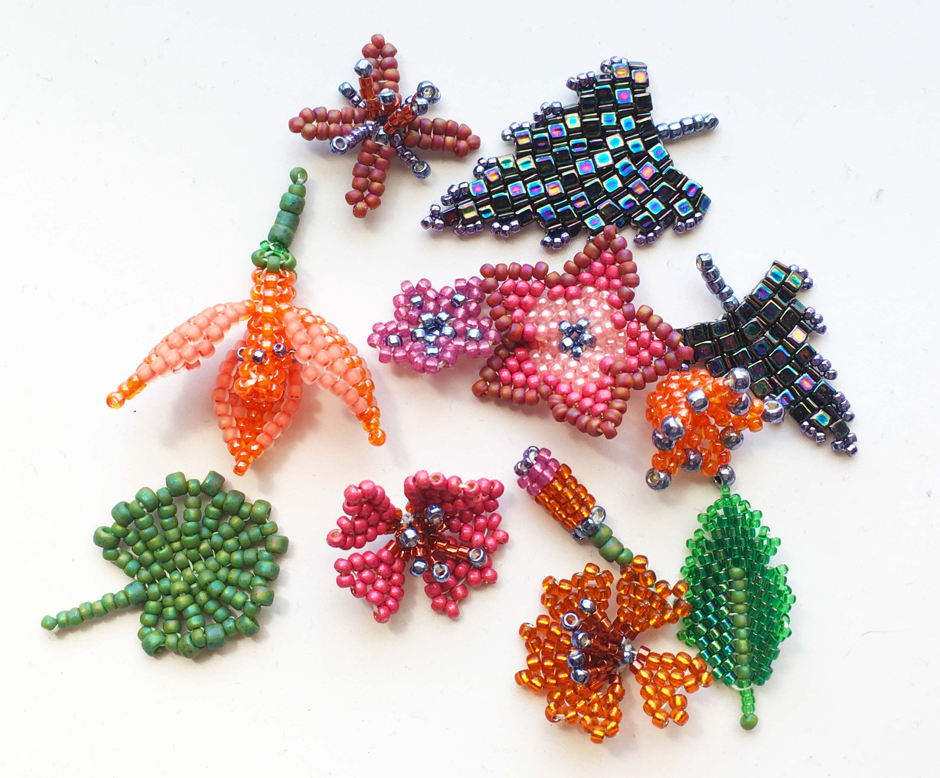 Seed Bead Pattern, Beadwork Tutorial, Beadweaving Pattern With Floral ...
