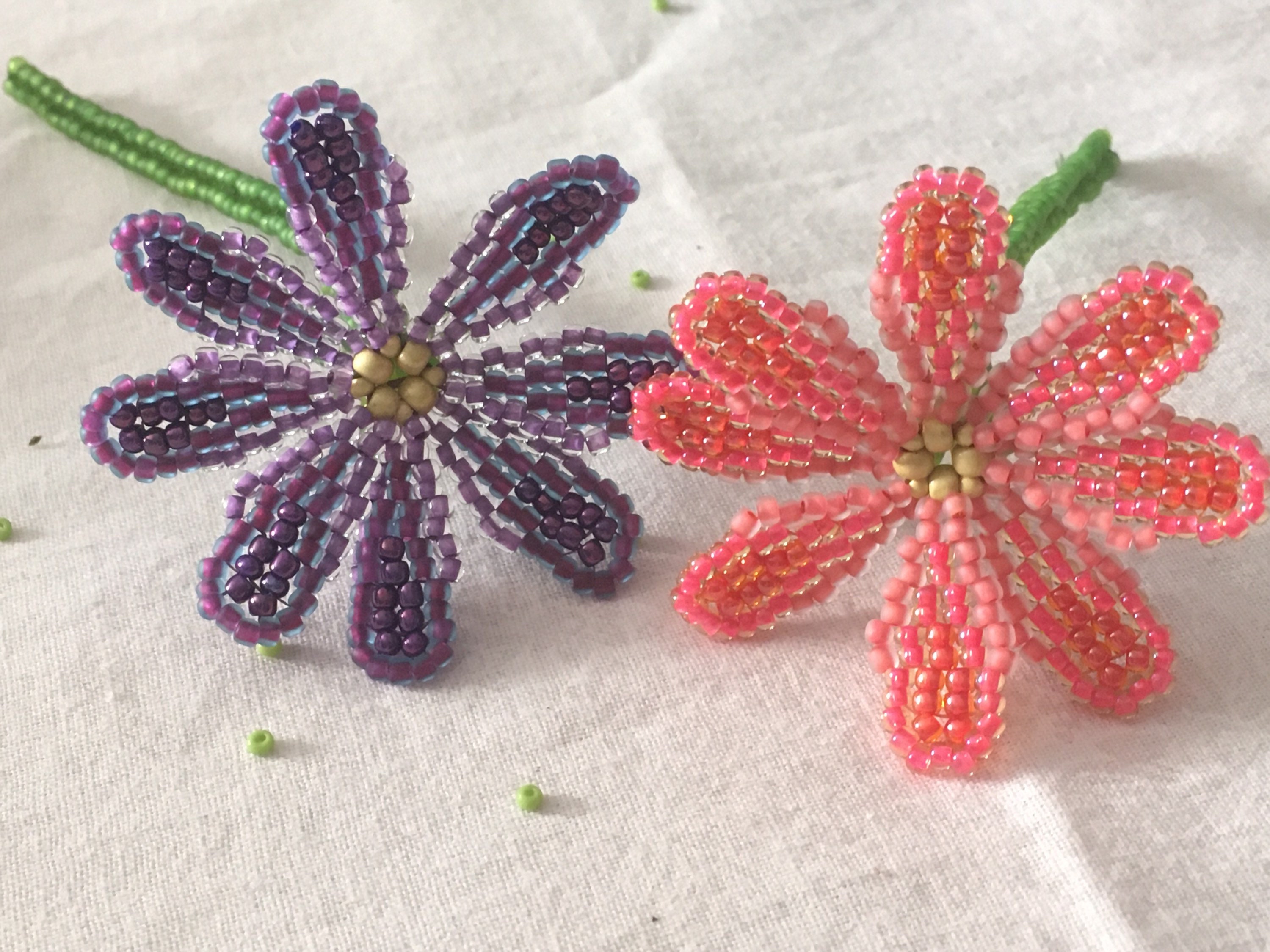 Seed Bead Pattern, Beaded Flower, Cosmos Flower Pendant TUTORIAL Only ...