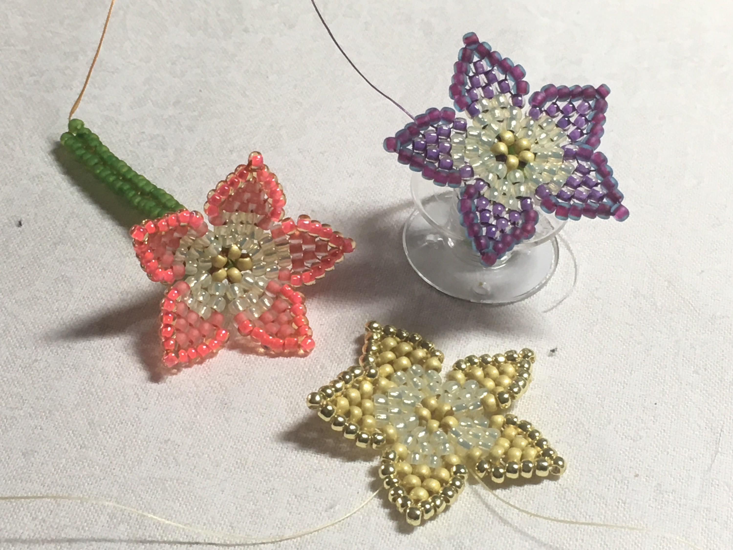 Seed Bead Pattern, Beaded Flower, Bead Design, Small Starflower ...
