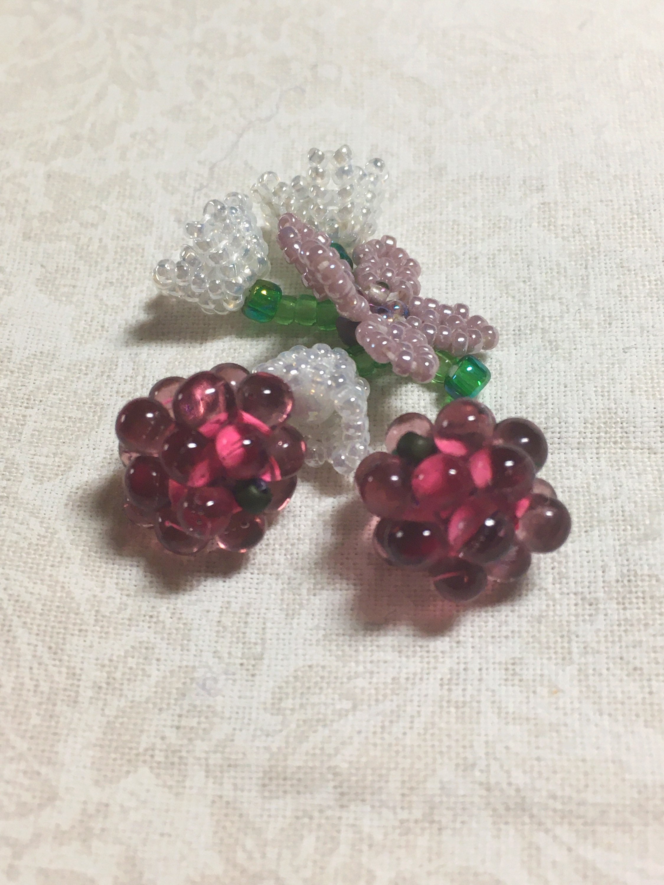 Seed Bead Pattern, Drop Beads, Beaded Berry, Raspberry Tutorial - Etsy