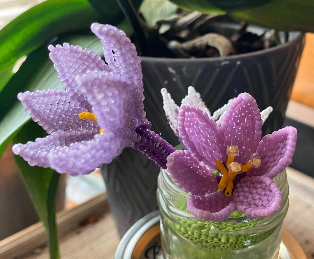 Seed Bead Tutorial Crocus Brick or Peyote Stitch Downloadable PDF ...