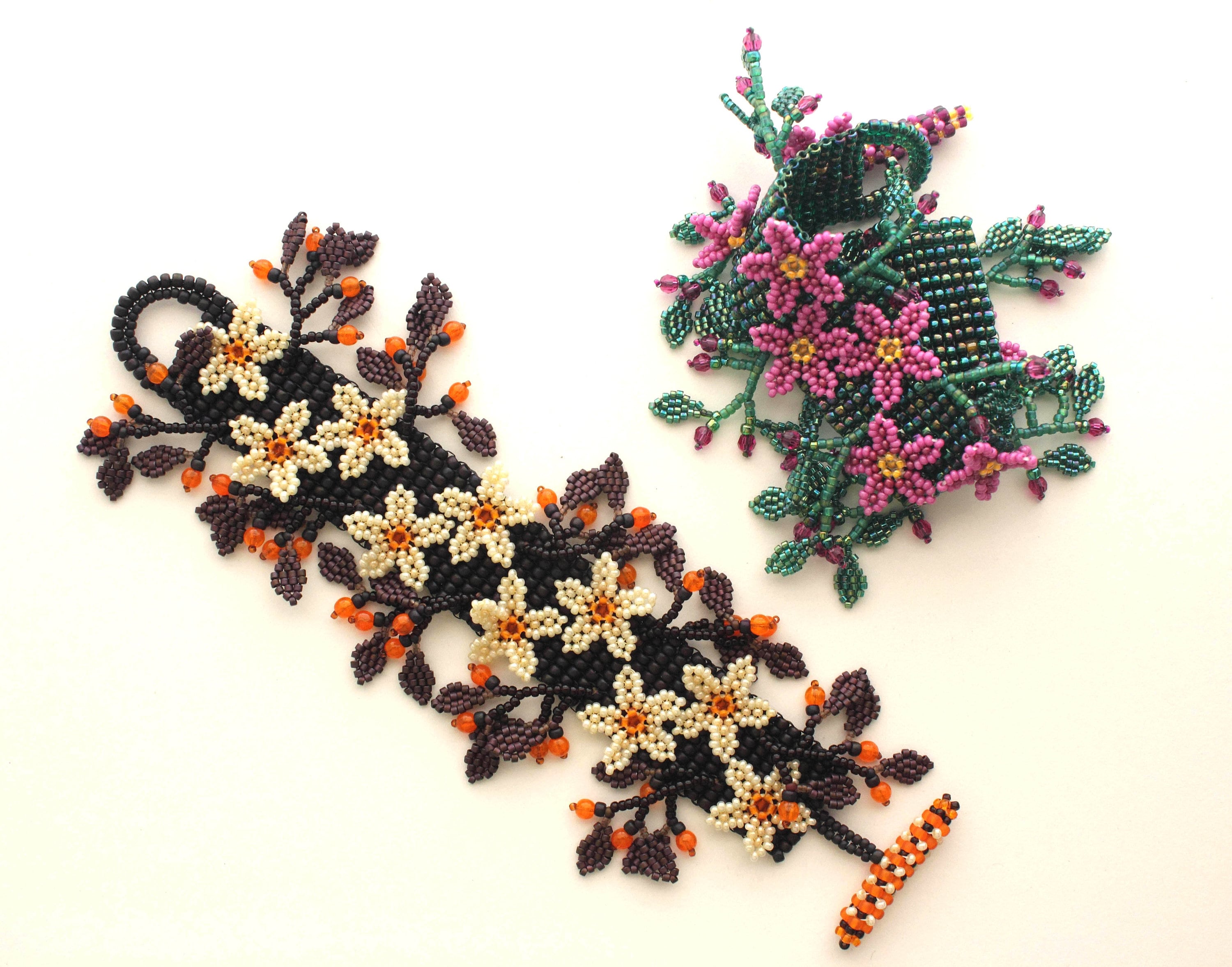 Seed Bead Pattern, Beaded Flowers, Bright Eyes Flowers Bracelet ...