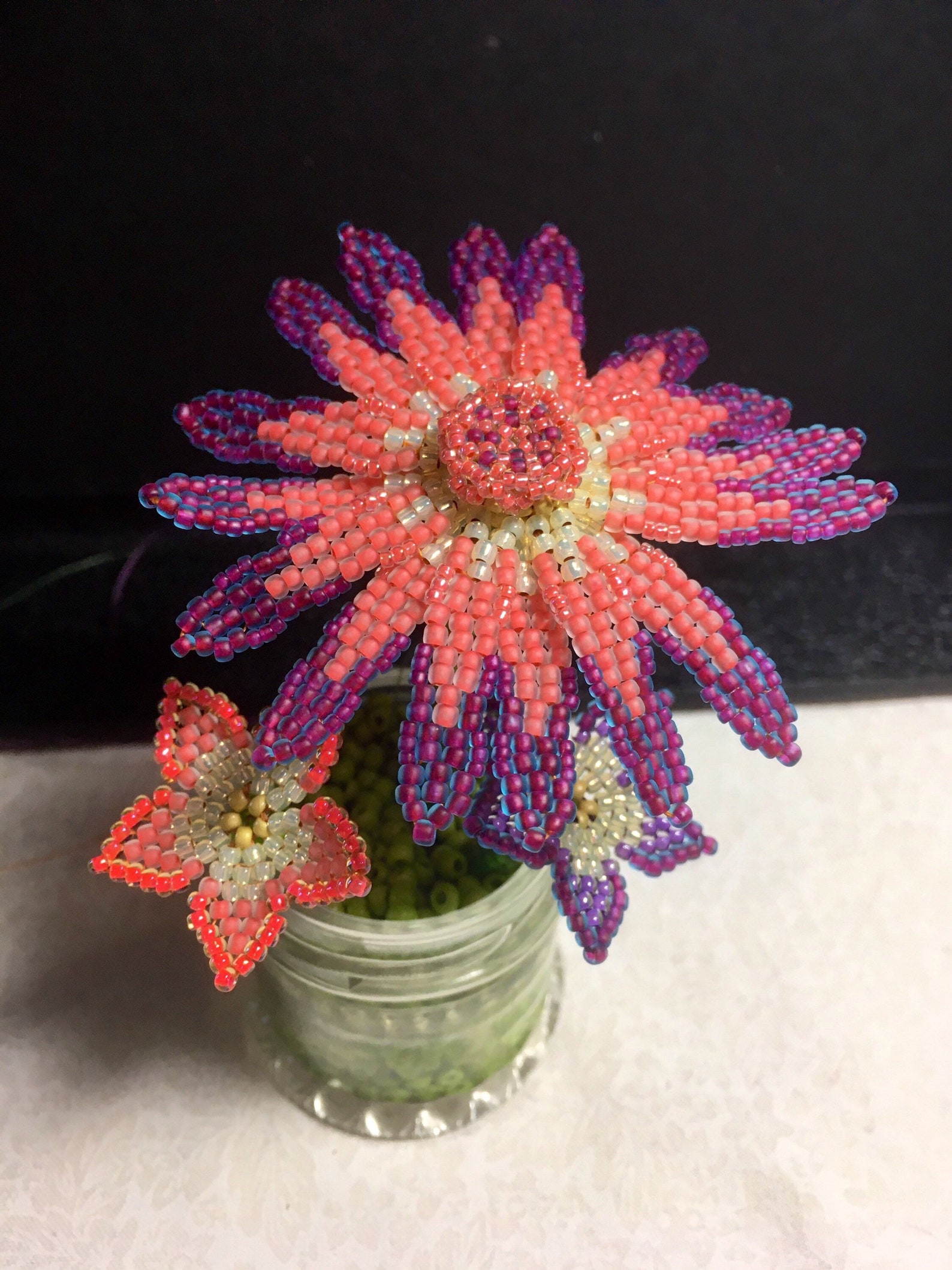 Seed Bead Pattern, Tutorial, Beaded Flowers, Pattern, Peyote Stitch ...