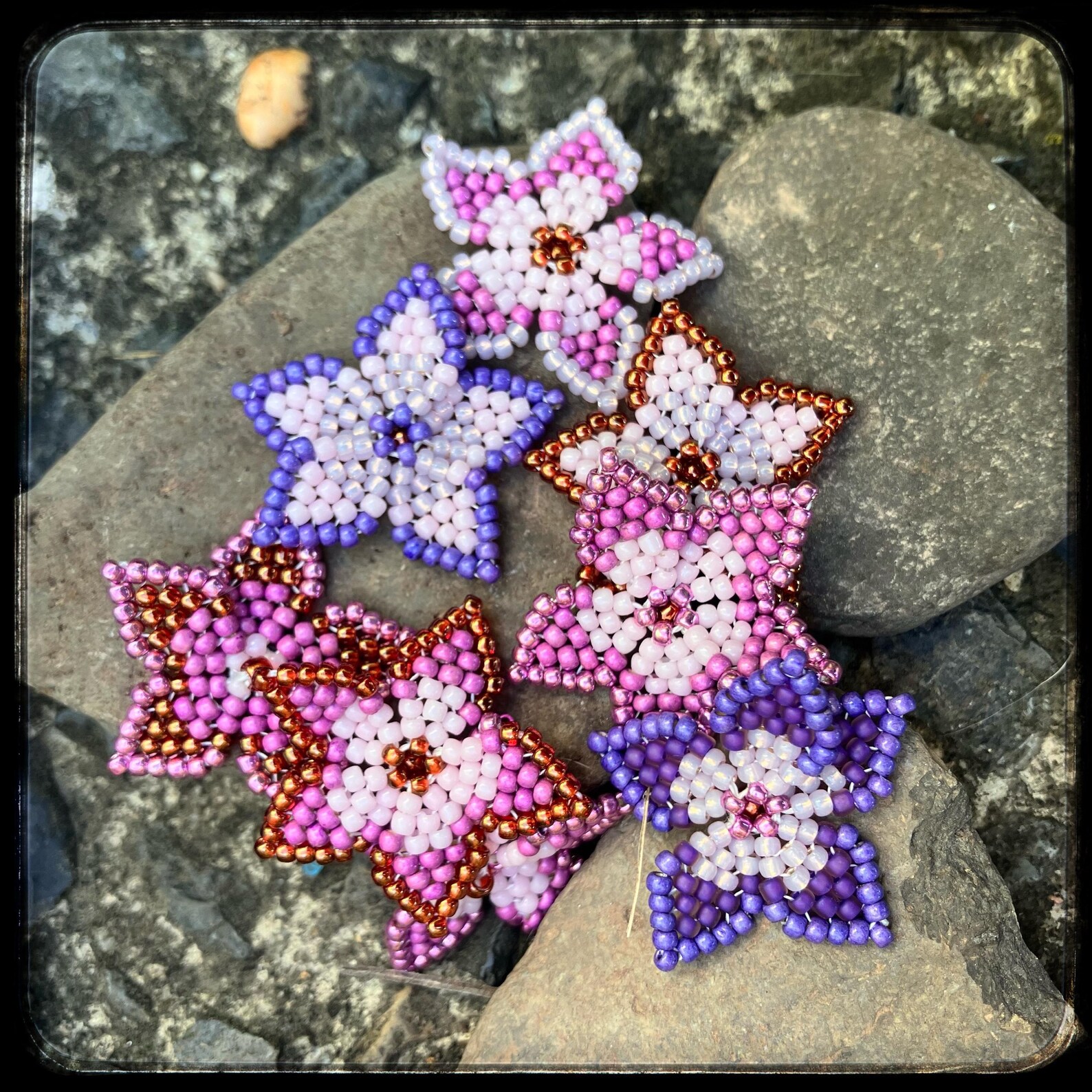 Seed Bead Pattern, Beaded Flower, Bead Design, Small Starflower ...