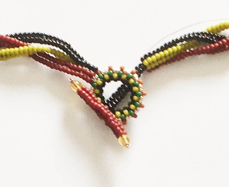 Seed Bead Pattern, Tutorial Toggle Loop and Bar Clasp Made With Round ...