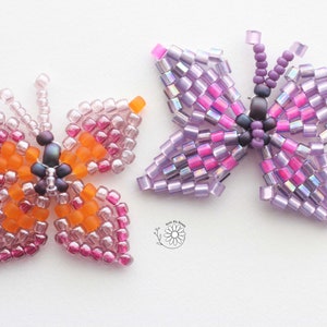 Tutorial / Pattern for Beaded Butterfly Artisan Jewellery - Etsy UK