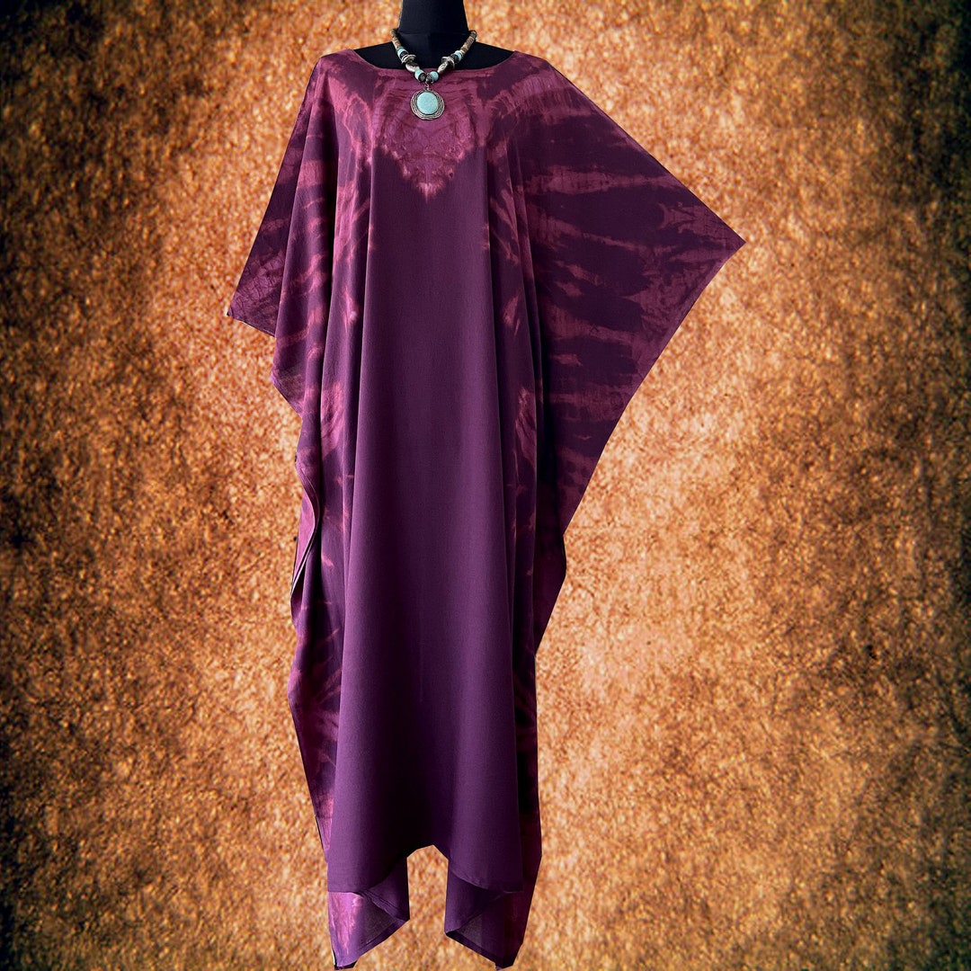 Minimalist Bleach Tie Dye Wearable Art Caftan Dress - Etsy
