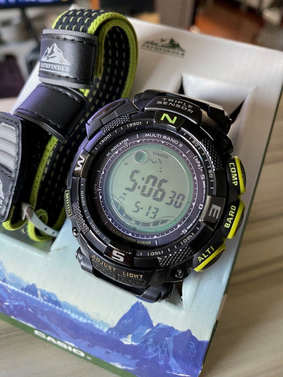 CASIO PATHFINDER PROTREK solar atomic watch PAW1500GB… - Gem