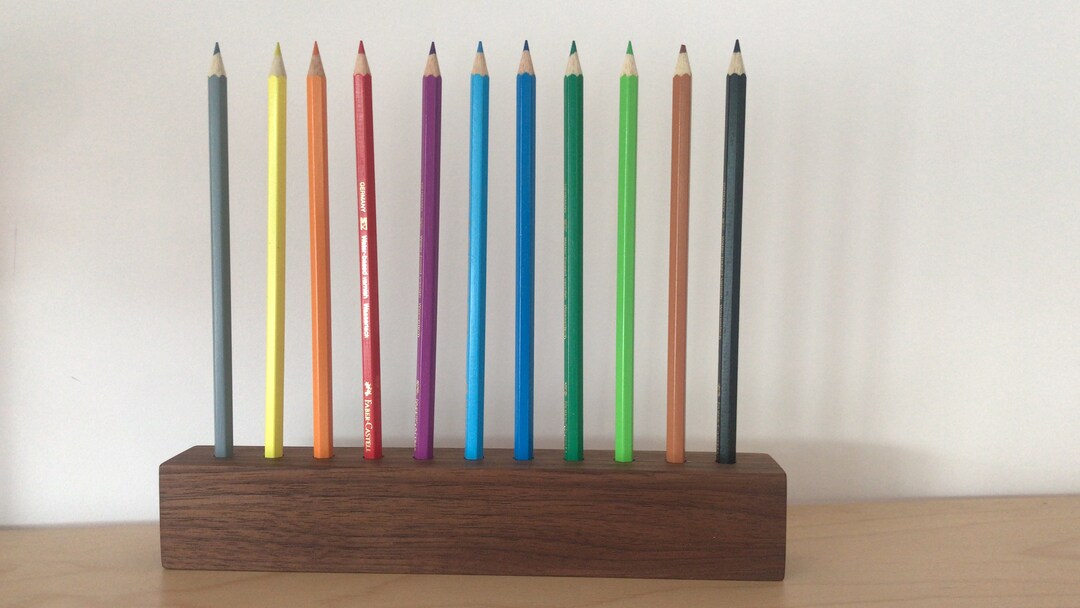 Minimalist and Practical Walnut Pencil Holder With 11 High Quality ...