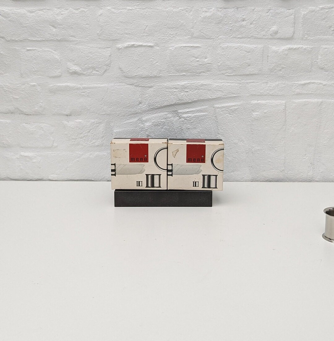 Danish Steel House Menu Bent Falk Never Used Boxed 8 Napkin Rings - Etsy