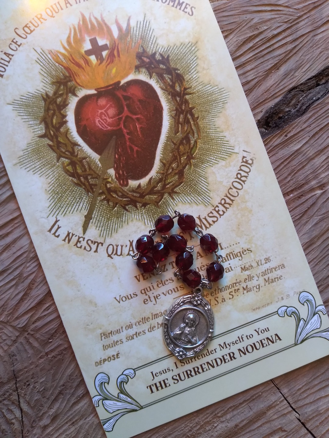Surrender Novena ~ Chaplet ~ Fr. Dolindo Ruotolo ~ 8mm Czech Glass ...