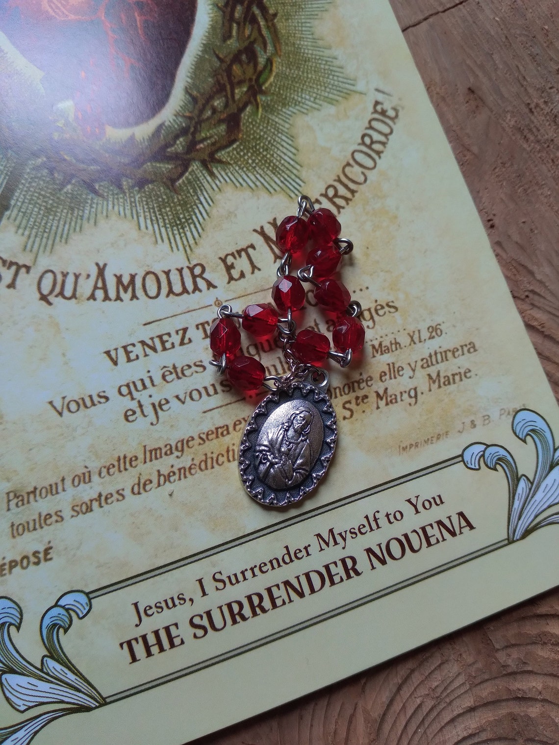 Surrender Novena Chaplet Fr. Dolindo Ruotolo 6mm Siam | Etsy