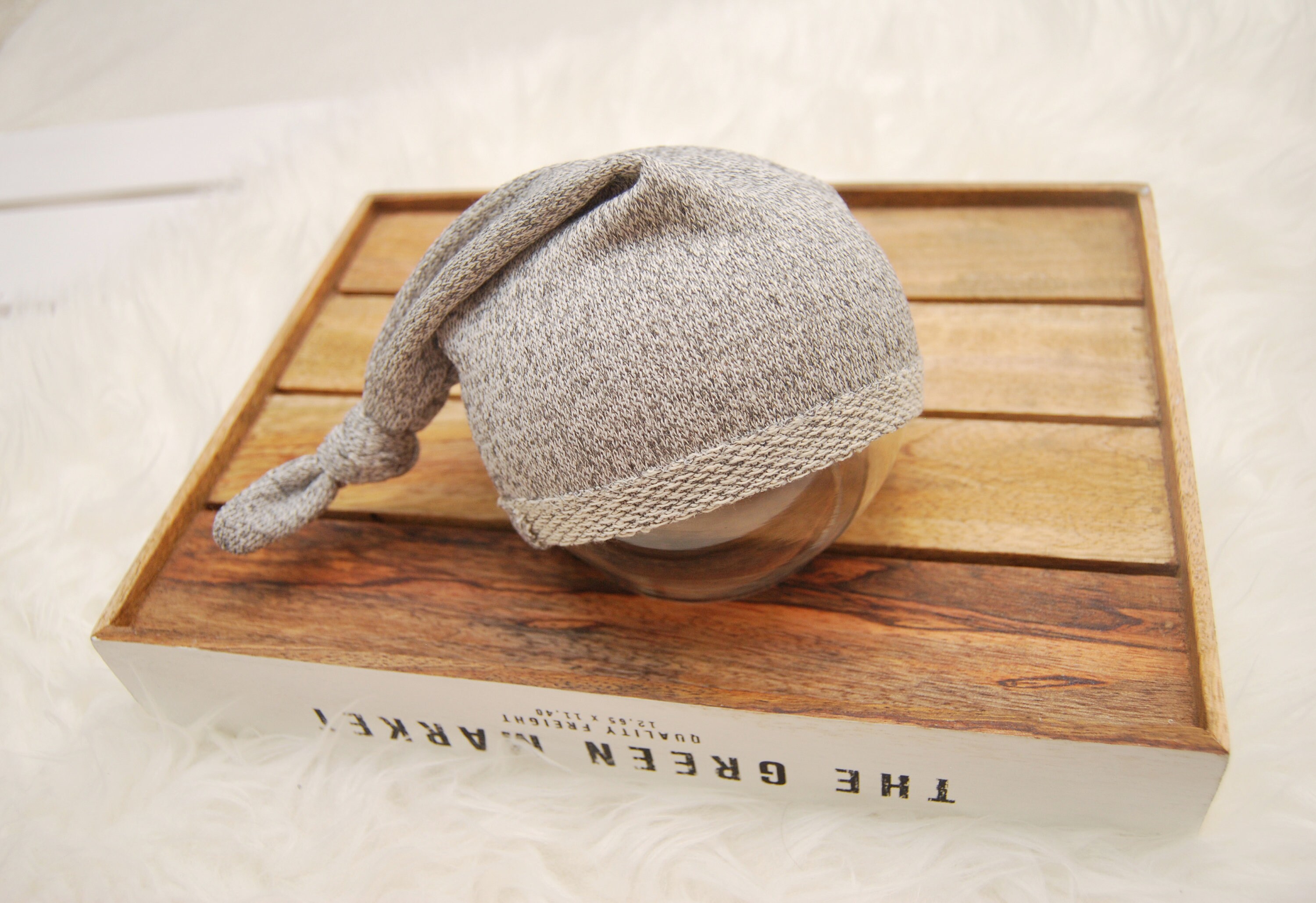 Photo prop newborn hat, baby sleepy hat photography prop, knot hat ...