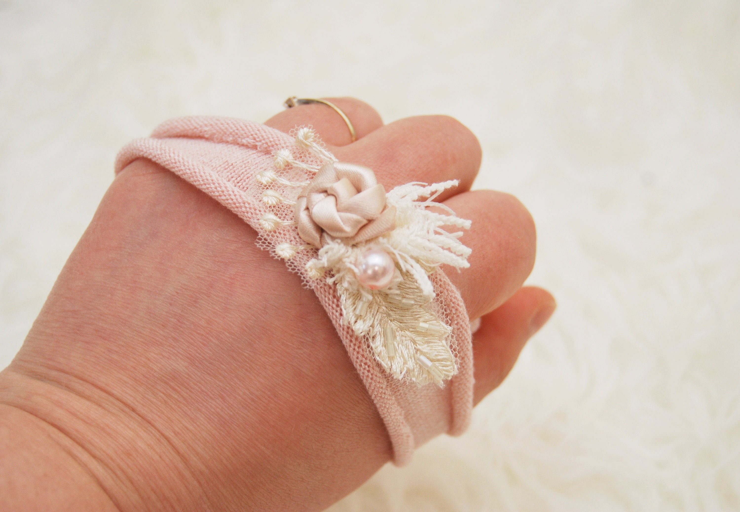 Newborn Headband, Baby Headband, Flower Headband, Handmade, Newborn ...