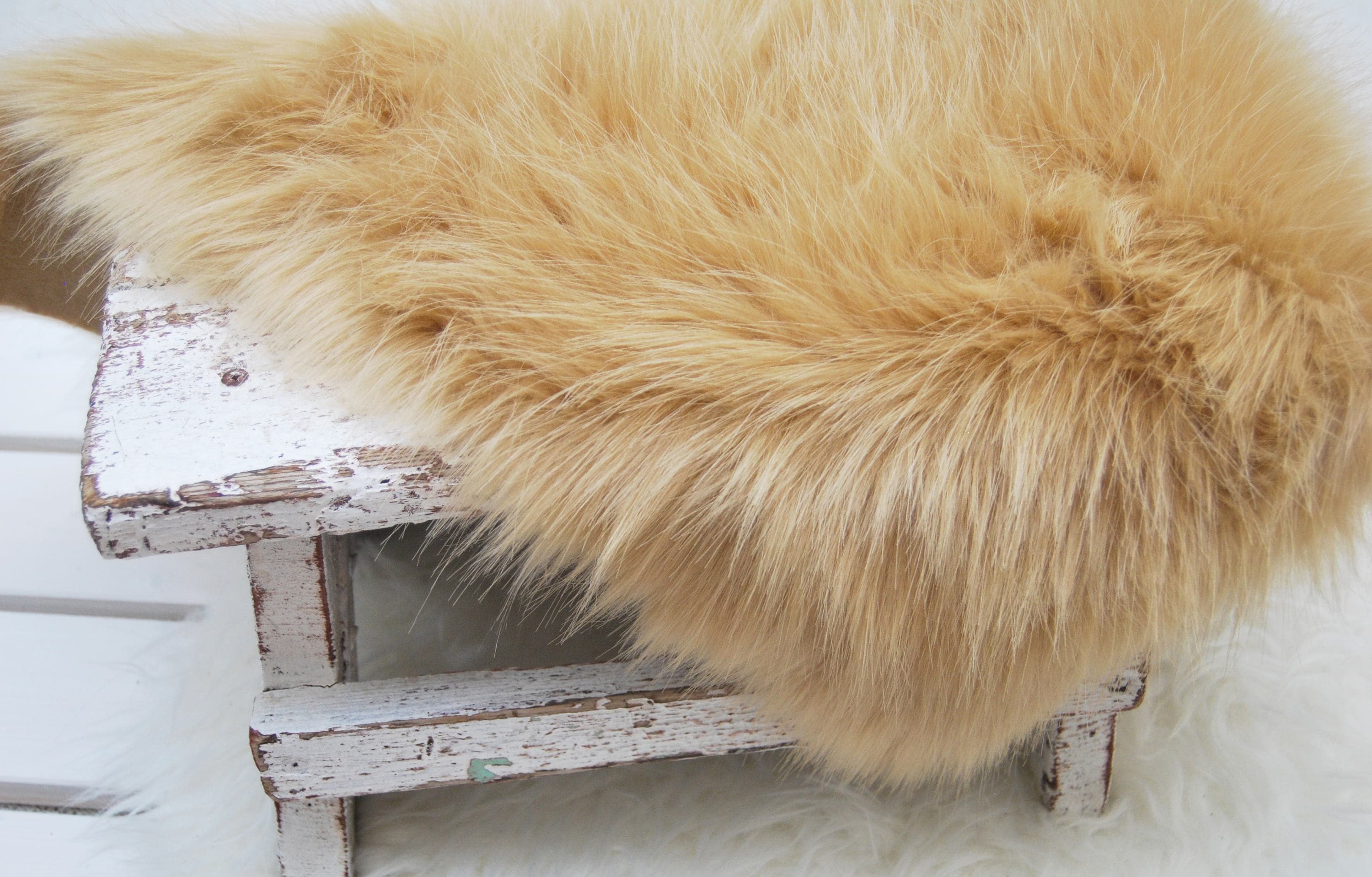 Long pile faux fur newborn photo prop, basket filler fur baby photo ...