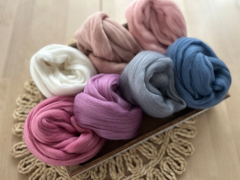 Extra Fine Merino Wool Roving: Matte Colored Wool for Felting - Etsy