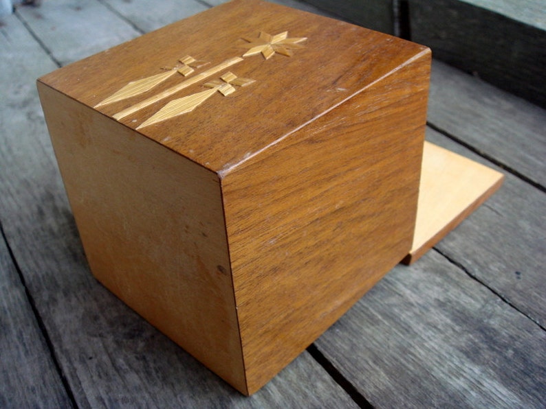 Soviet Wooden Box Vintage Straw Inlay Storage USSR Era Latvia - Etsy